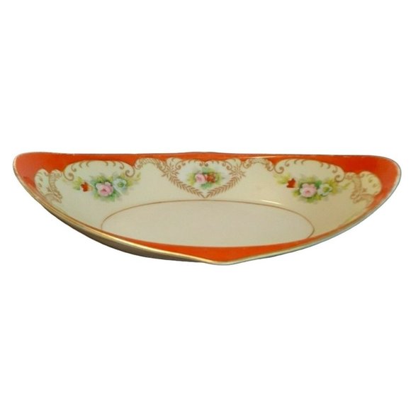Morimura | Dining | Vtg Morimura Japan Dish Floral Roses Oval Orange ...